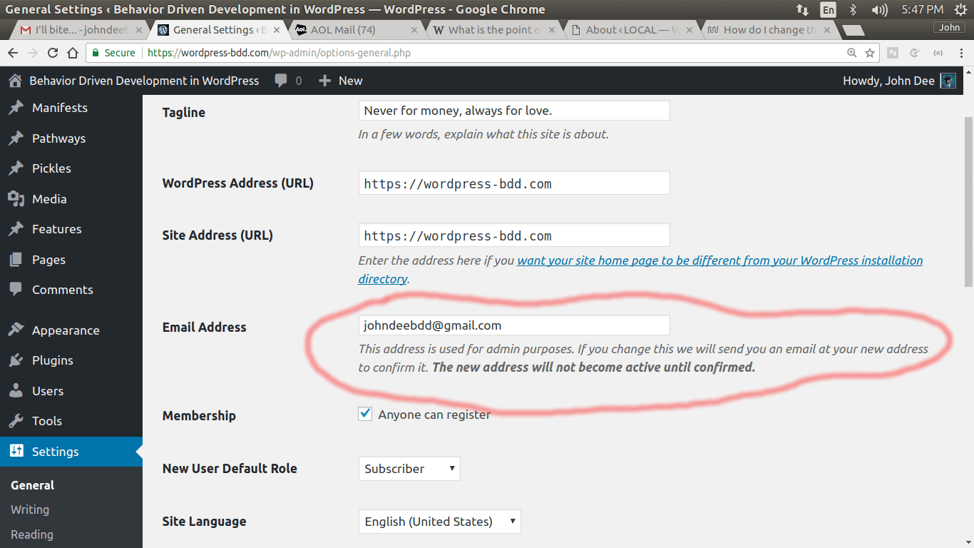 How To Change WordPress Admin Email From Backend Tagicon